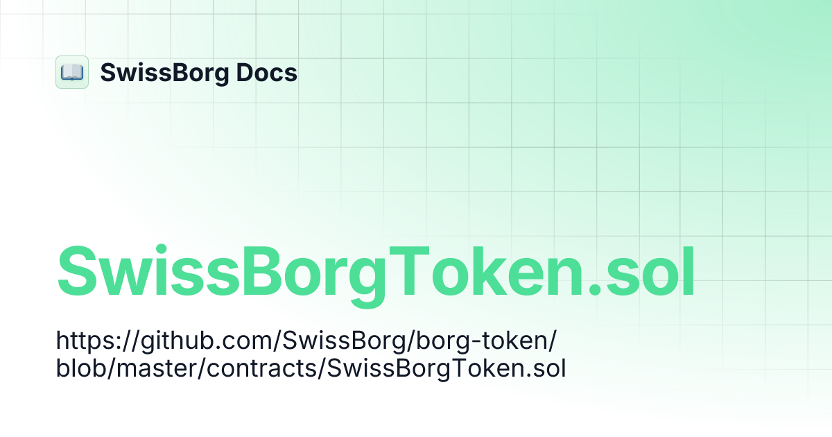 SwissBorgToken.sol | SwissBorg Docs